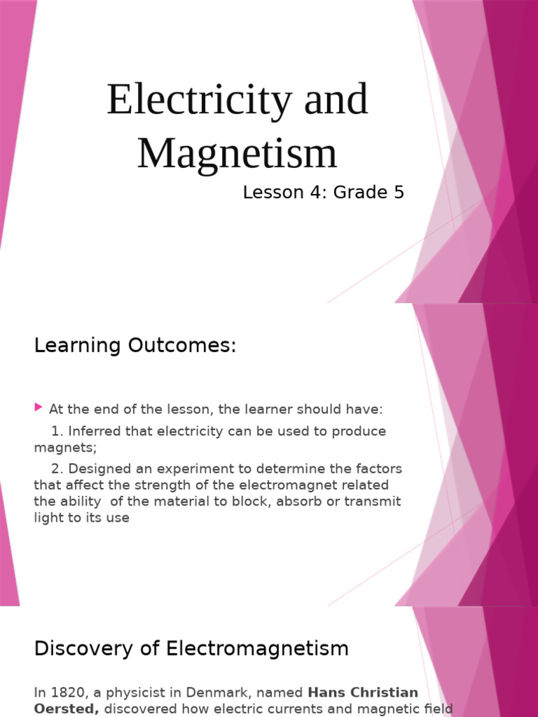 Electromagnetism for Grade 5 Students | PDF | Magnetism | Electricity
