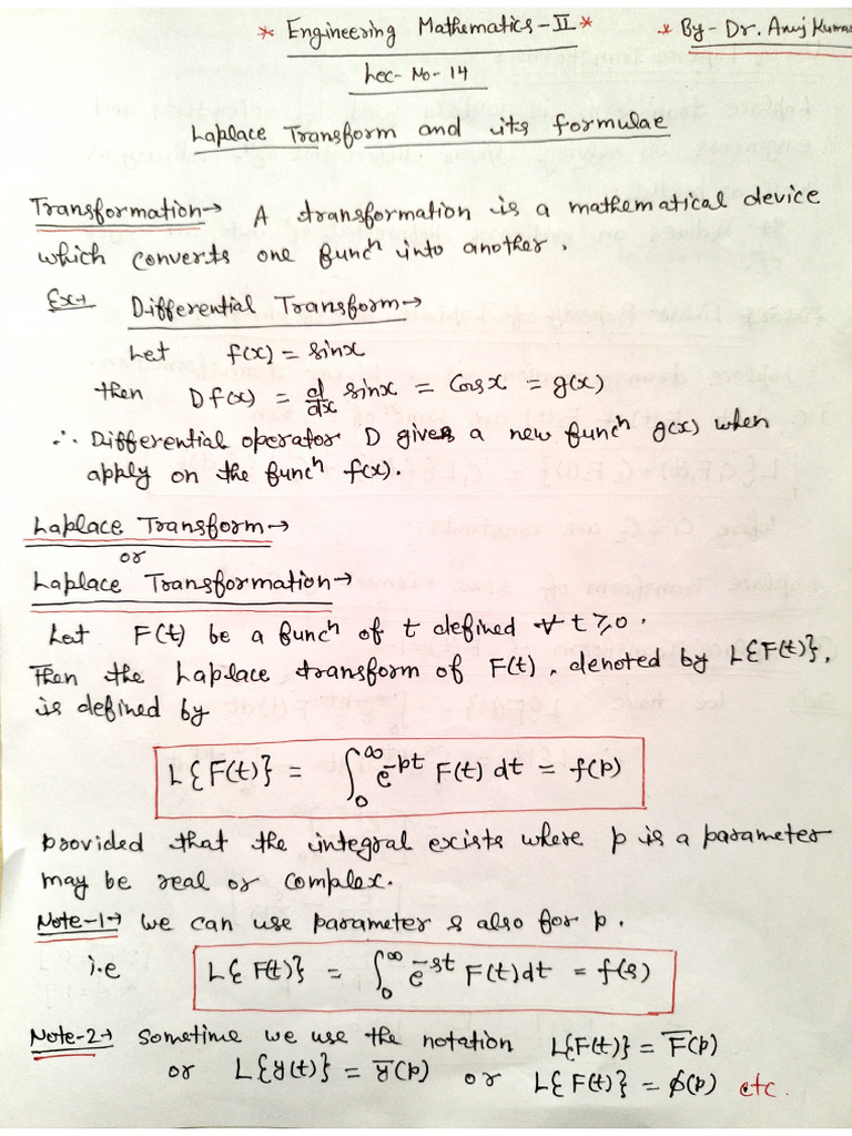Eng. Math-2 (Bas203) Unit-2 by Dr. Anuj Kumar | PDF
