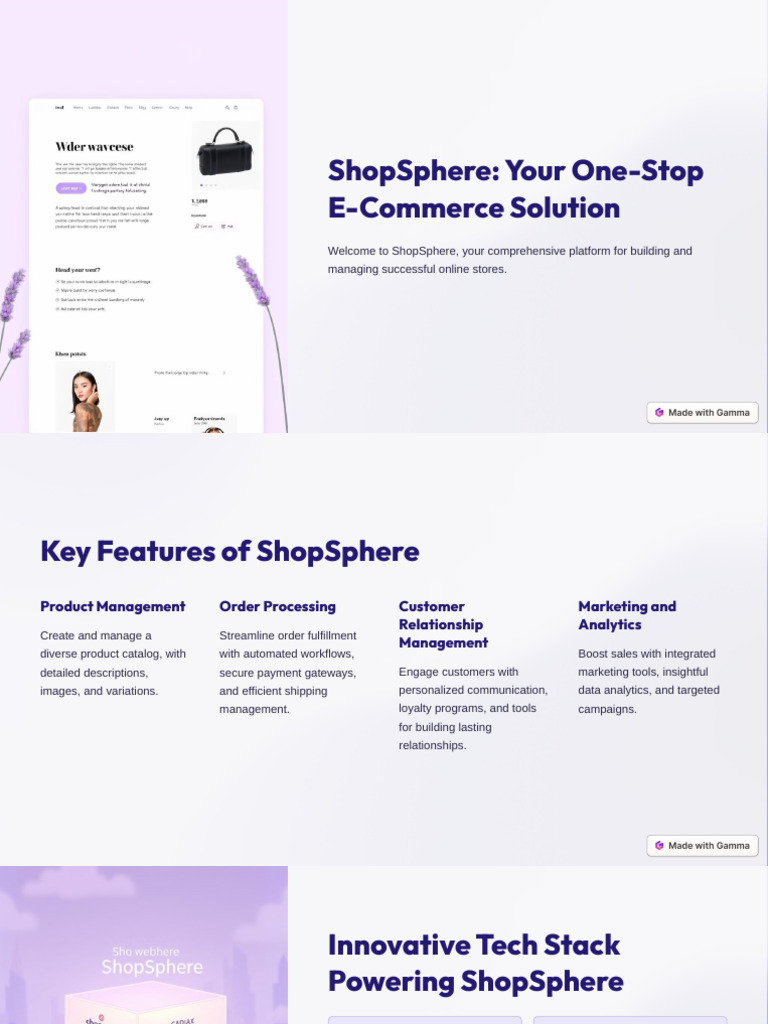ShopSphere Your One Stop E Commerce Solution | PDF | E Commerce | Analytics
