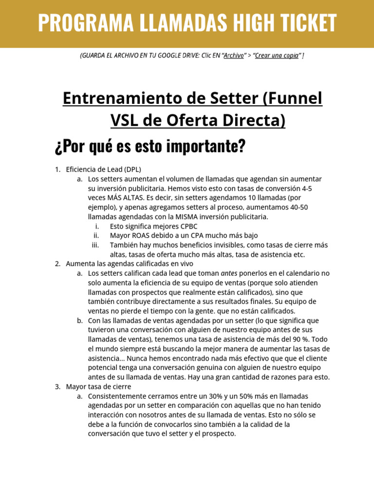 Setter (VSL Funnel) | PDF