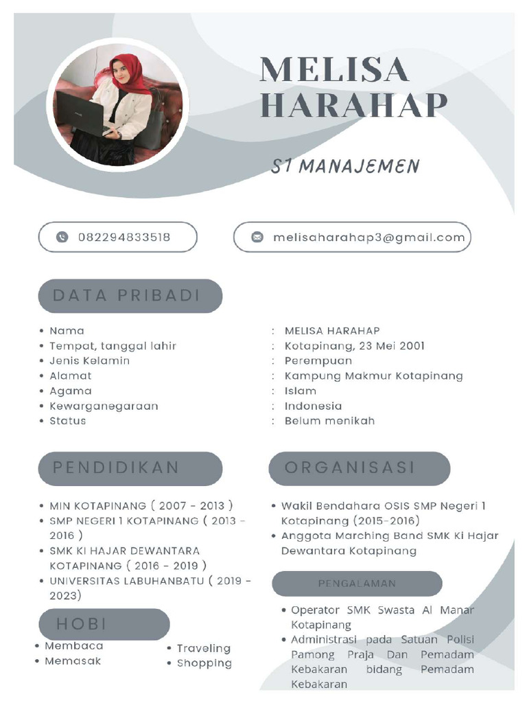 CV Melisa Harahap | PDF