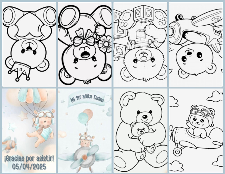 Plantilla Mini Libro de Colorear - 20250411 - 231438 - 0000 | PDF