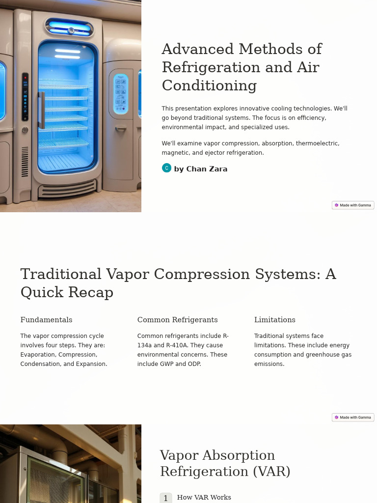 Advanced Methods of Refrigeration and Air Conditioning | PDF ...