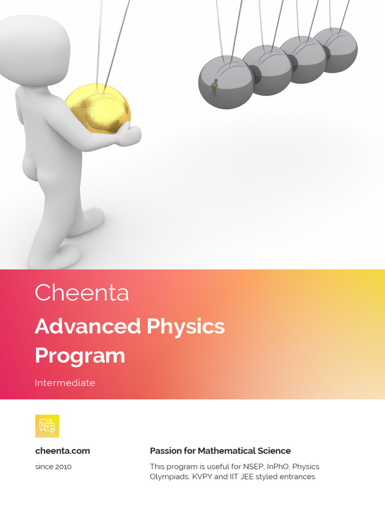 Physics Olympiad Level 3 Program Cheenta | PDF | Physics | Mechanics