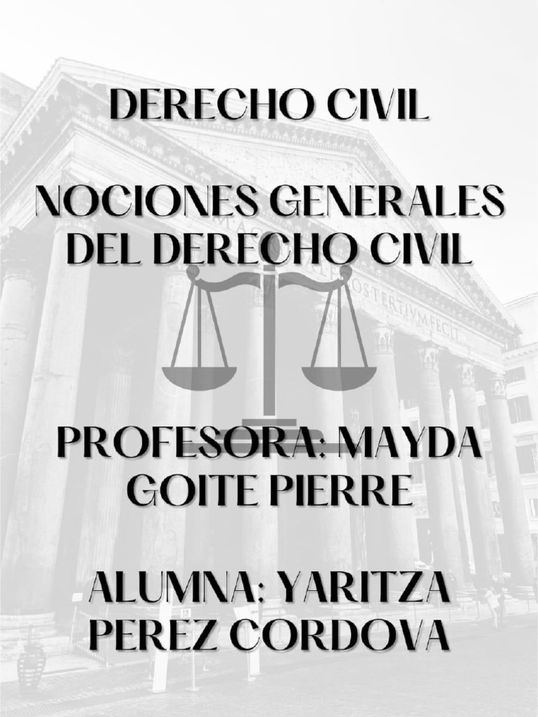 Derecho Civil Nociones | PDF | Derecho civil (sistema legal) | Ley romana