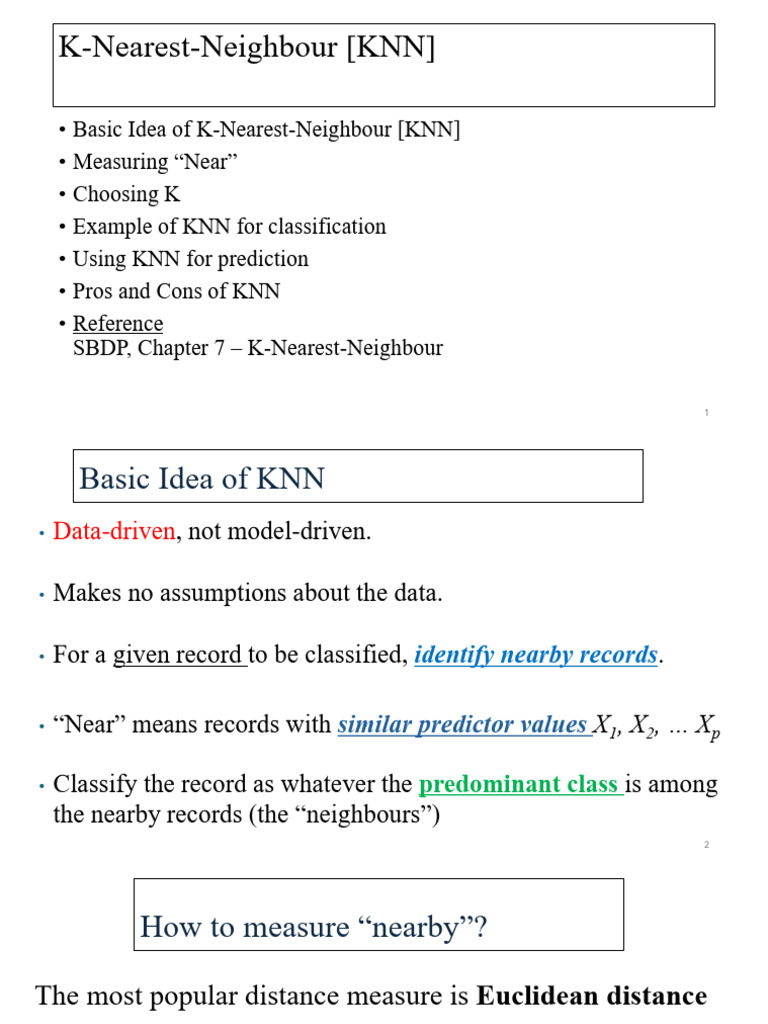 K-Nearest Neighbors: Theory & Applications | PDF | Statistical Theory ...