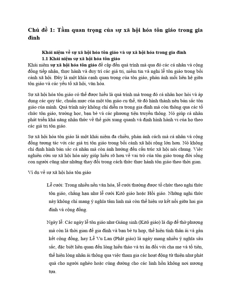 Bài Báo Cáo T NG H P - TLH Tôn Giáo | PDF