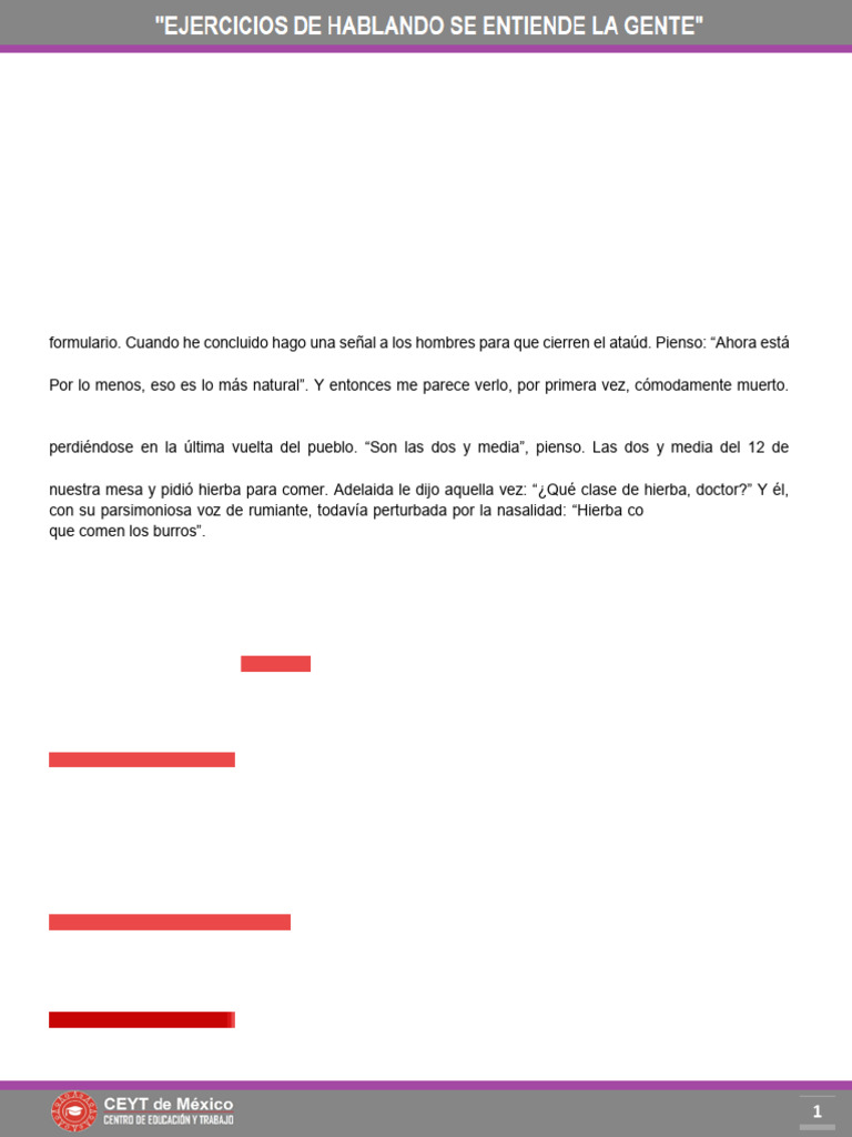 Ejercicios de Hablando Se Entiende La Gente | PDF | Lengua española ...