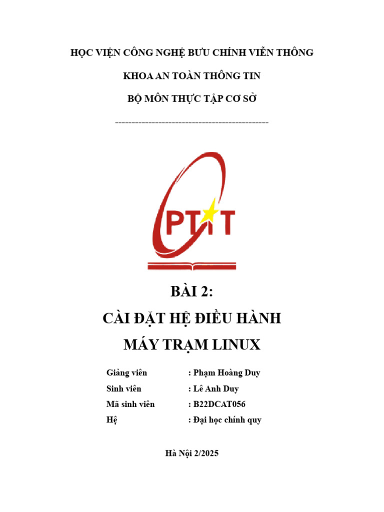 Bài thực hành 2_Lê Anh Duy_B22DCAT056 | PDF