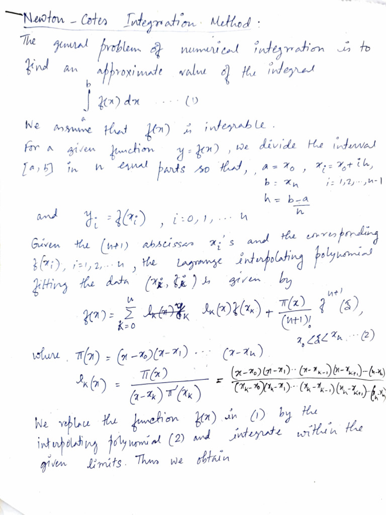 Numerical Integration | PDF