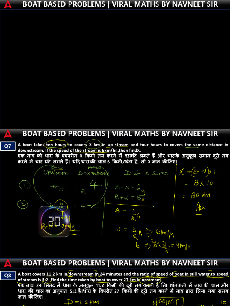 Boat Based Problems | PDF