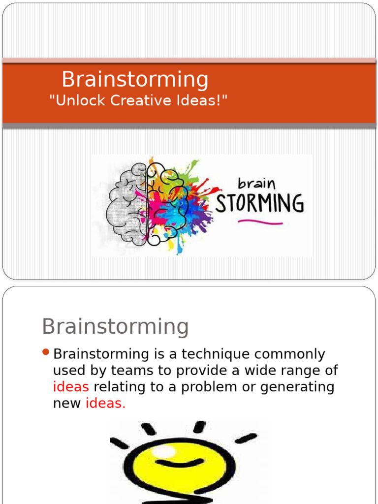 Effective Brainstorming Techniques | PDF | Brainstorming | Cognition