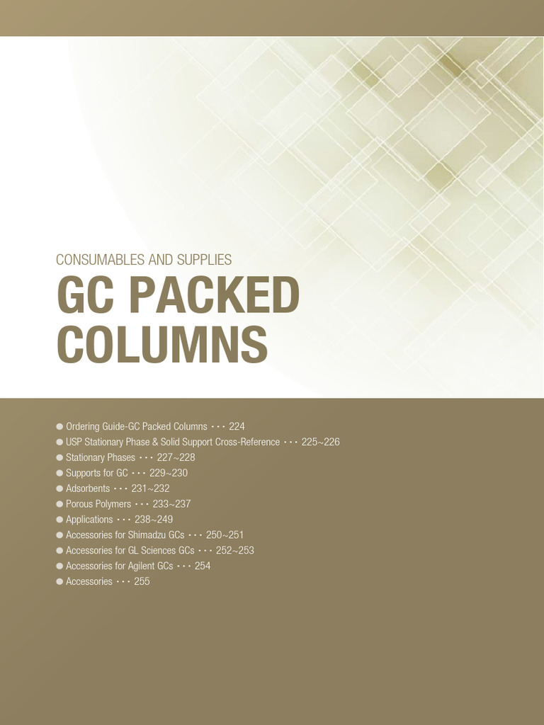GL Packed Column | PDF | Gas Chromatography | Polyethylene Glycol