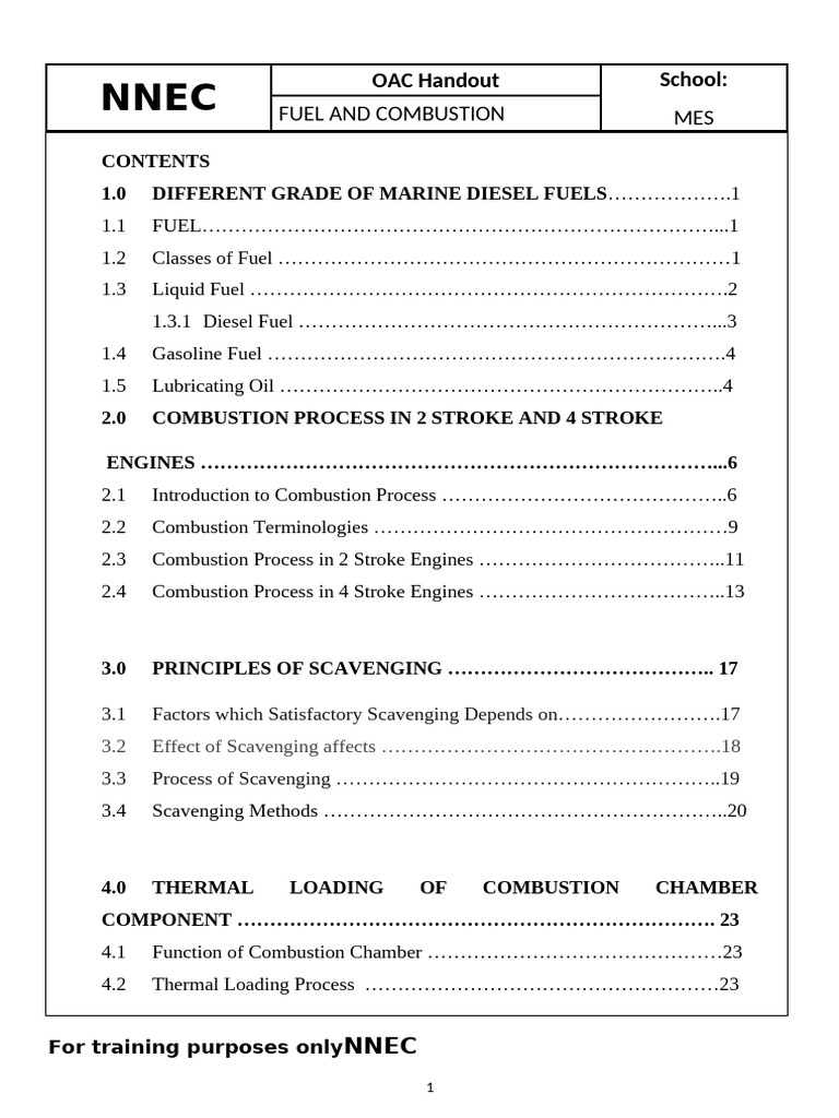 Mee 710 Fuel and Combustion | PDF | Internal Combustion Engine | Diesel ...