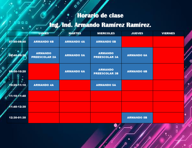 Horario Armando Ramirez | PDF