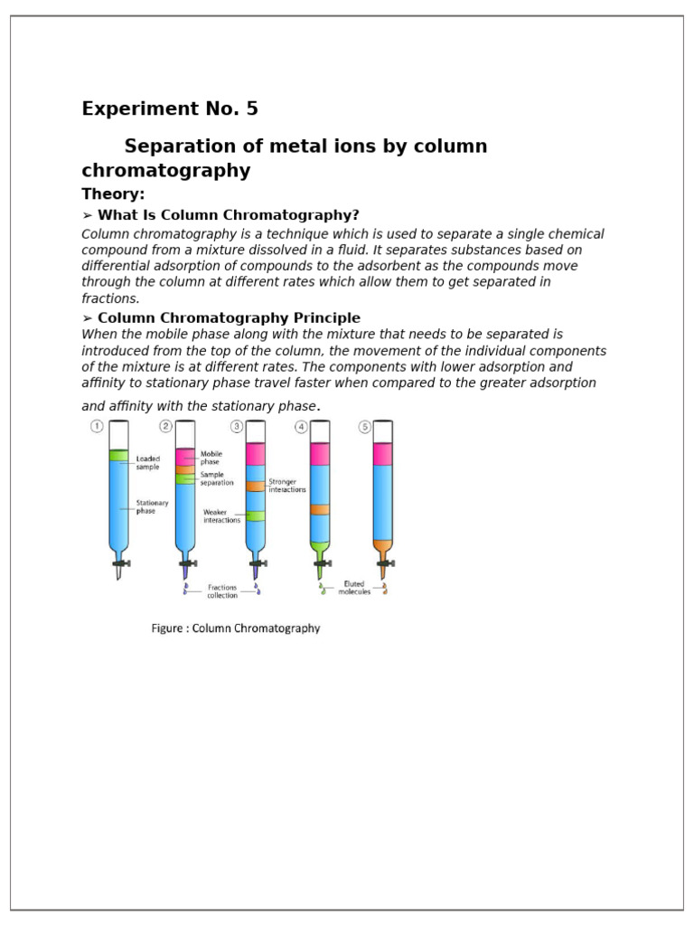 Ion Exchange Chromatography of Metals | PDF | Chromatography | Titration
