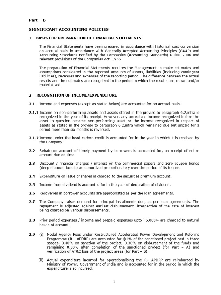 Acc - Policy - HY - 13-14 - Standalone - Final | PDF | Expense ...