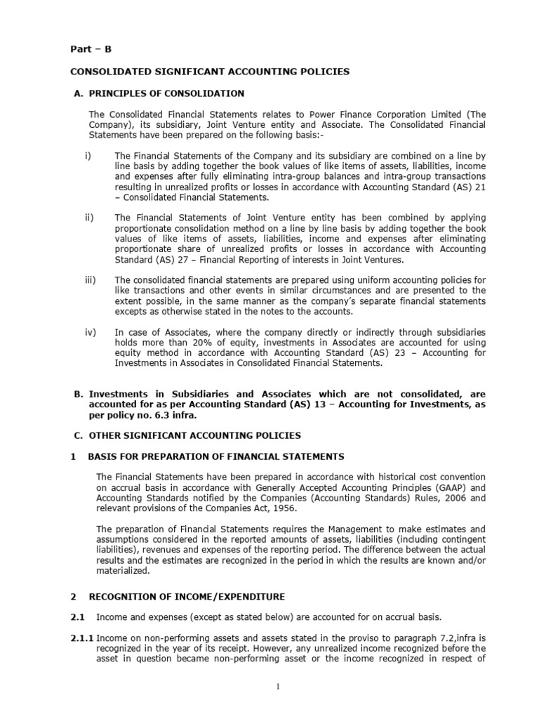 Acc - Policy - HY - 13-14 - Consolidated - Final | PDF | Expense ...