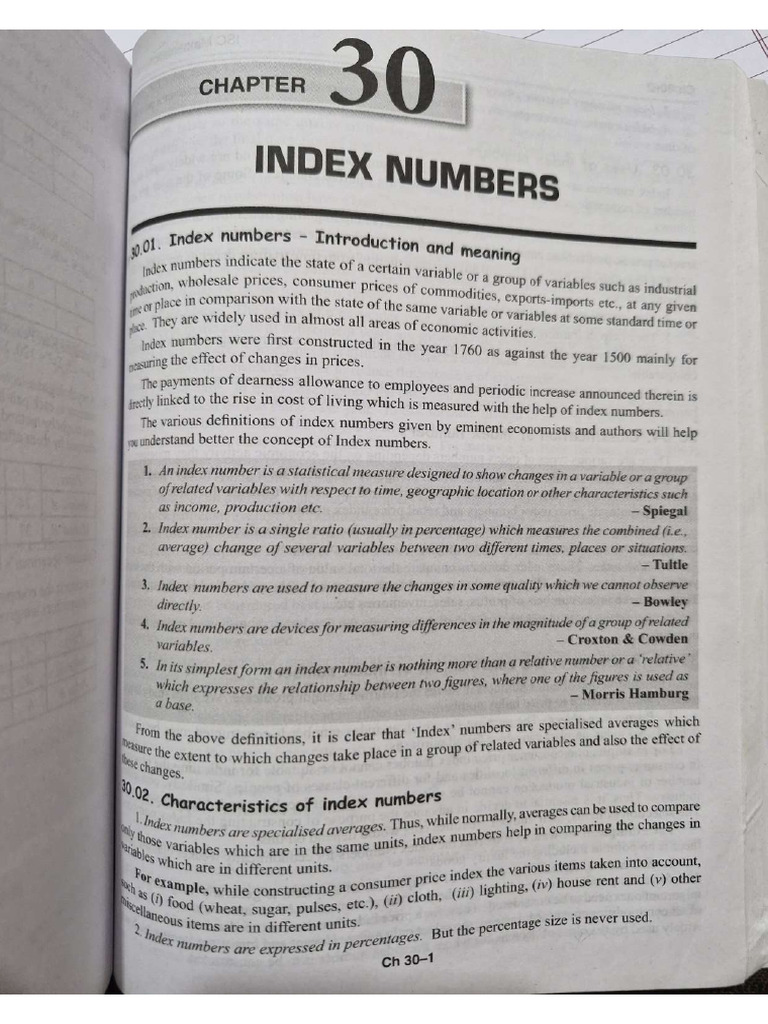 Index Numbers | PDF