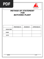 Batching Plant Method Statement PDF | PDF | Construction Aggregate | Concrete