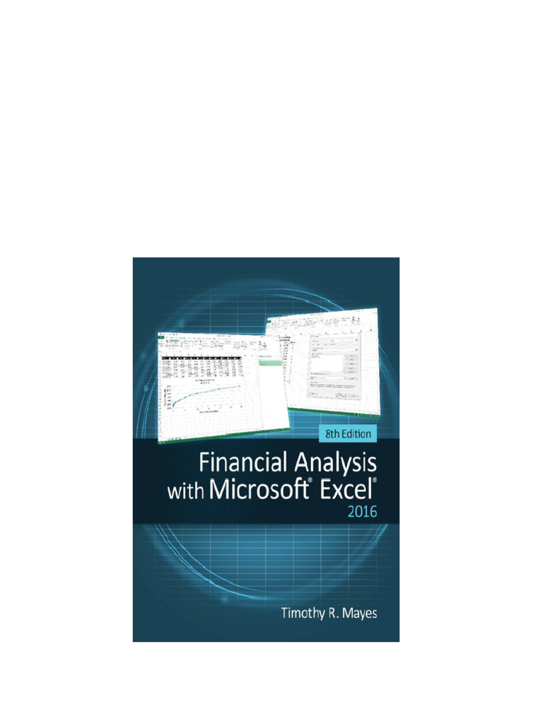 Financial Analysis With Microsoft Excel 8th Edition Timothy R. Mayes - Ebook PDF PDF Download ...