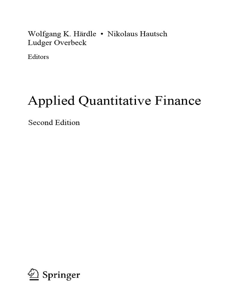 Quantitative Finance | PDF | Value At Risk | Markov Chain