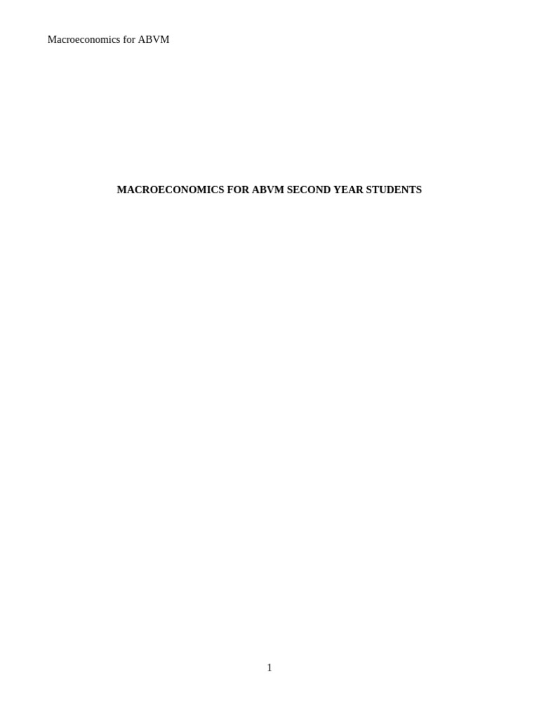 Macro Handout Unit 1 and 2 For Mid | PDF | Cost Of Living | Economics