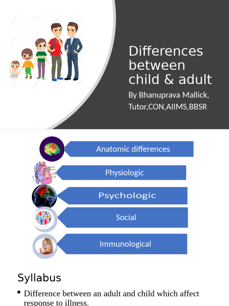 Child vs Adult: Key Physiological Differences | PDF | Digestion ...