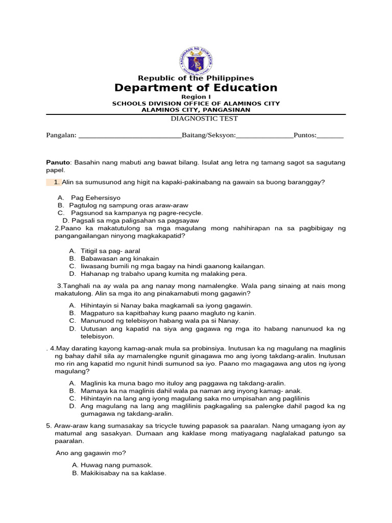 Esp 6 Diagnostic | PDF