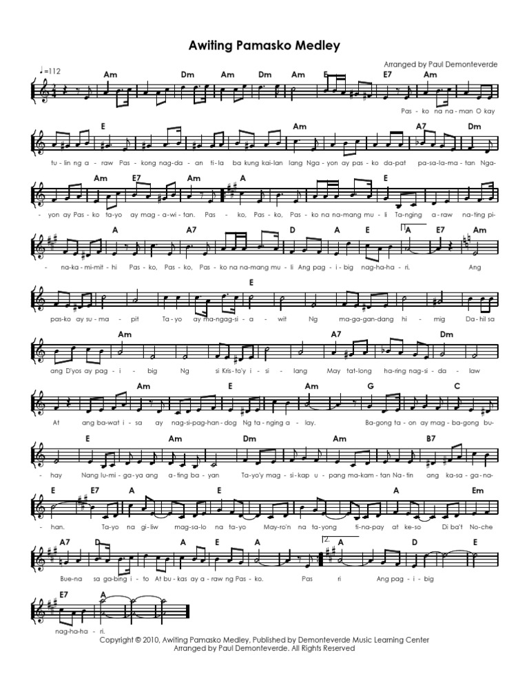 Awiting Pamasko Medley