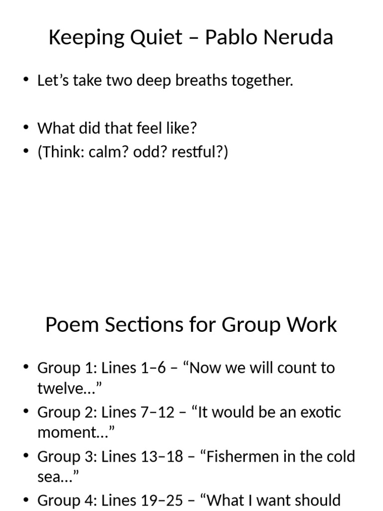 Keeping_Quiet_Lesson_Visual_Aids | PDF