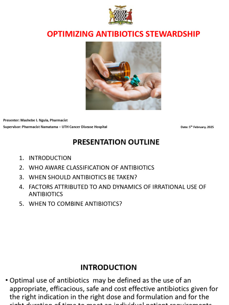 OPTIMIZING ANTIBIOTICS STEWARDSHIP-1 | PDF | Pharmacy | Public Services