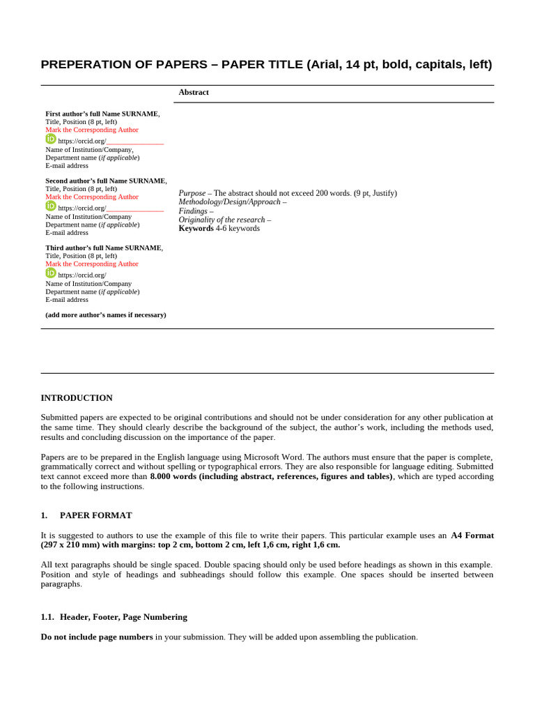 THM Template For Full Papers 2023 | PDF | Publishing | Written ...