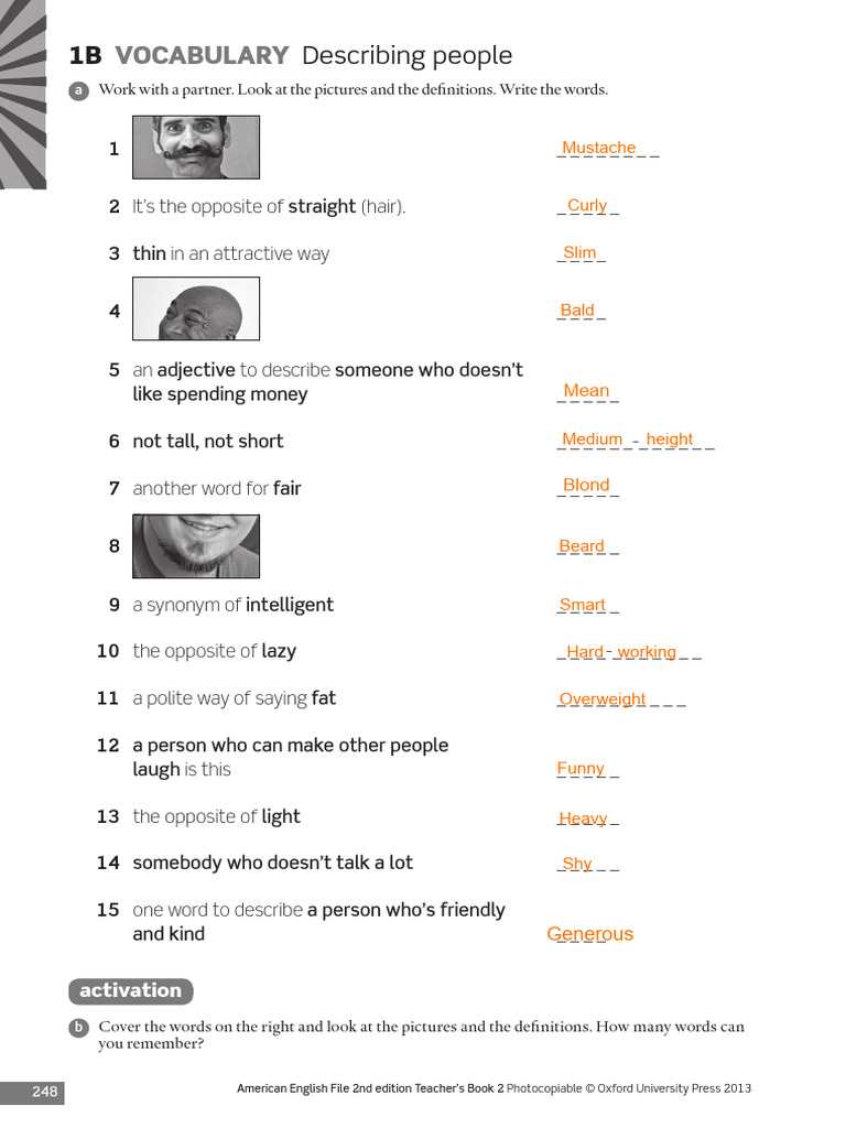 WORKSHEET 1B-1C | PDF | Human Appearance | Aesthetics