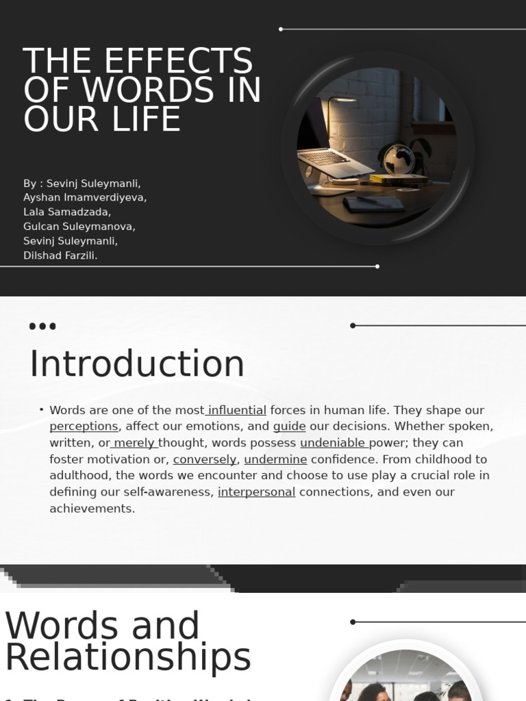 The Effects of Words in Our Life (1) | PDF | Learning | Cognitive ...