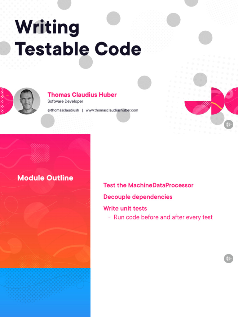Writing Testable Code Slides | PDF