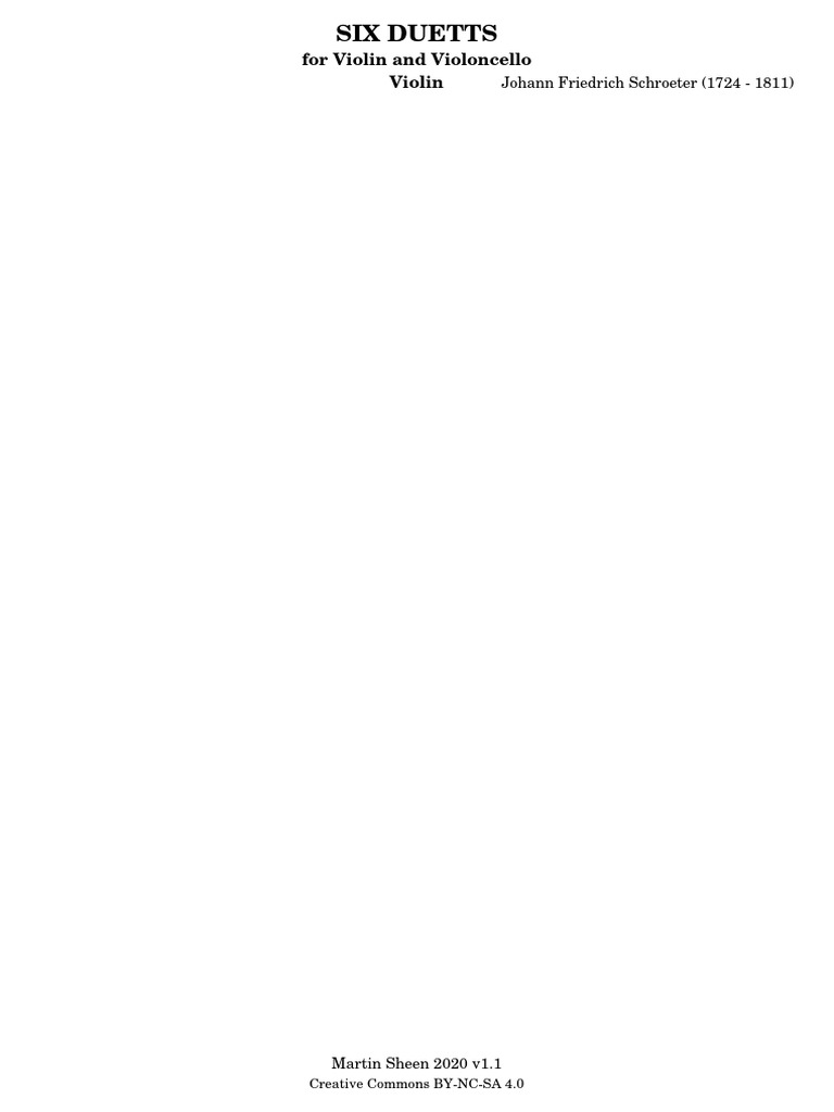 IMSLP665699 PMLP387895 Schroeter Violin | PDF | Musical Forms | Elements Of Music