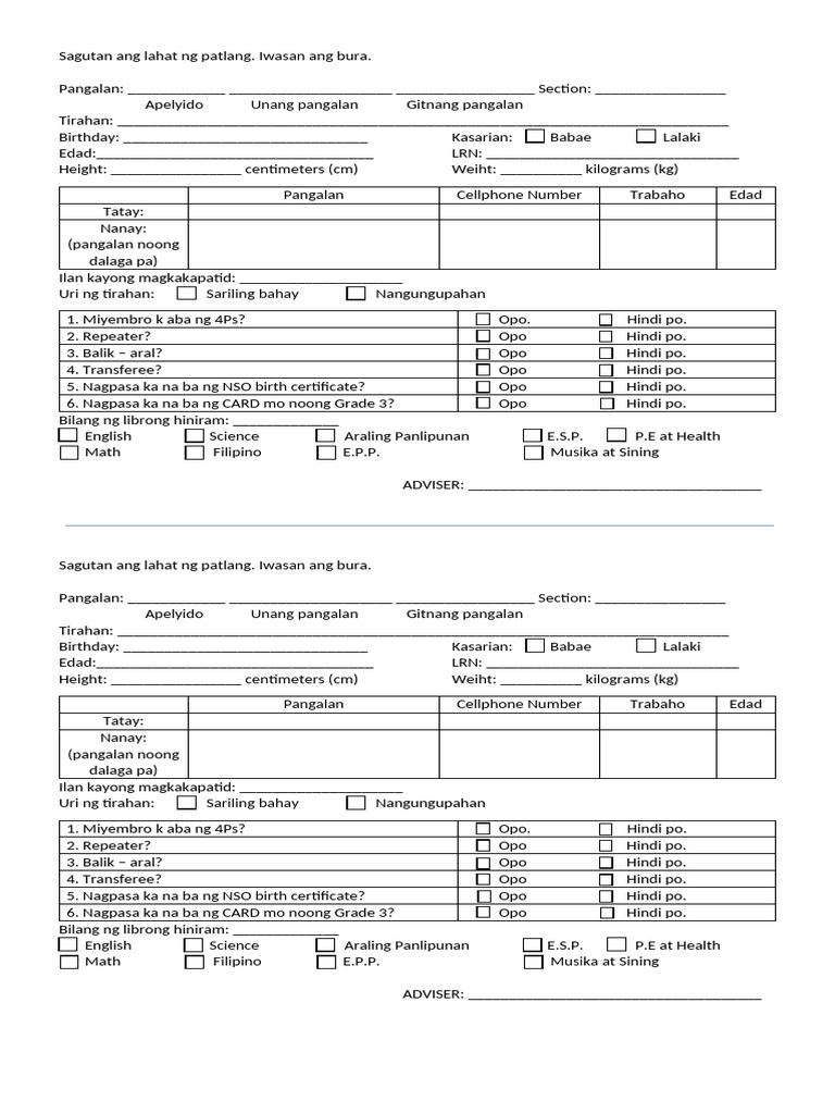 PUPILS-PROFILE | PDF