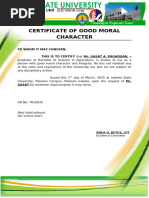 Certificate of Good Moral | PDF
