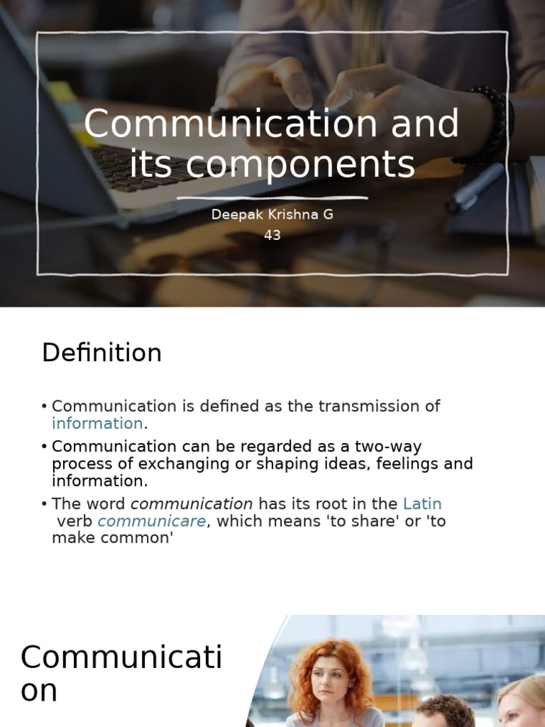 Key Components of Effective Communication | PDF | Communication | Human ...