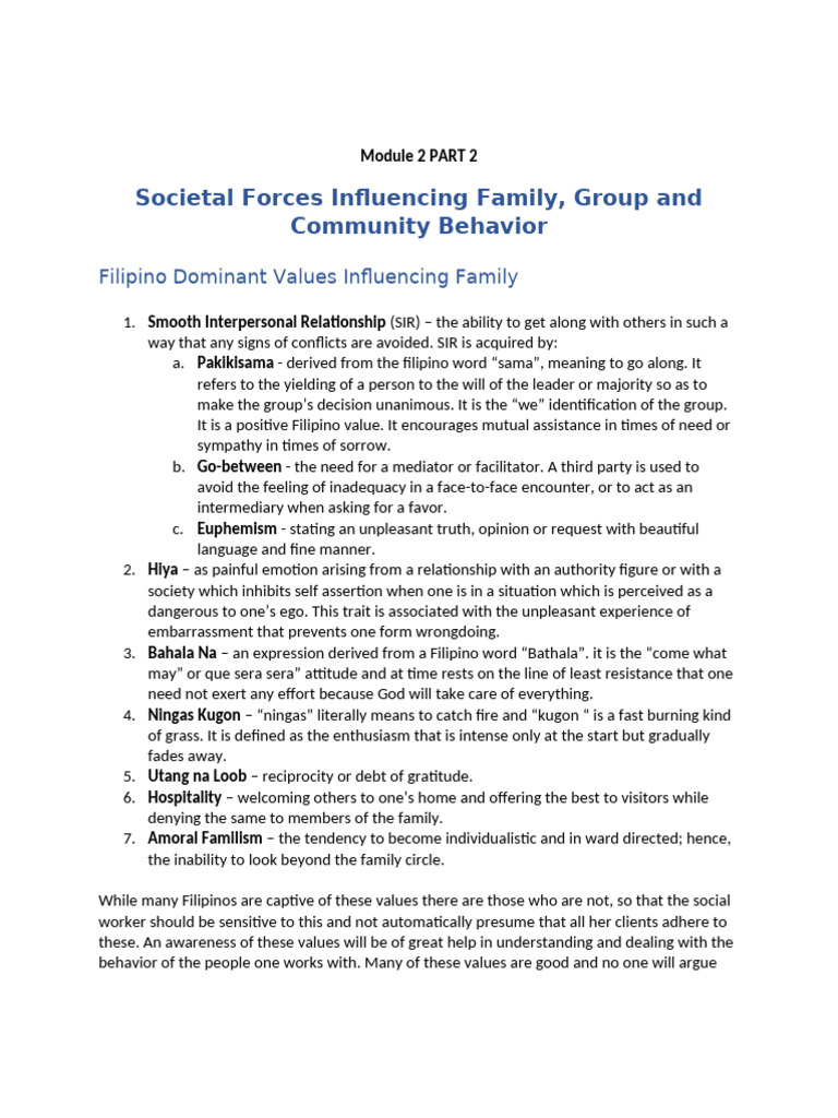 Societal Forces Shaping Community Behavior | PDF | Power (Social And ...
