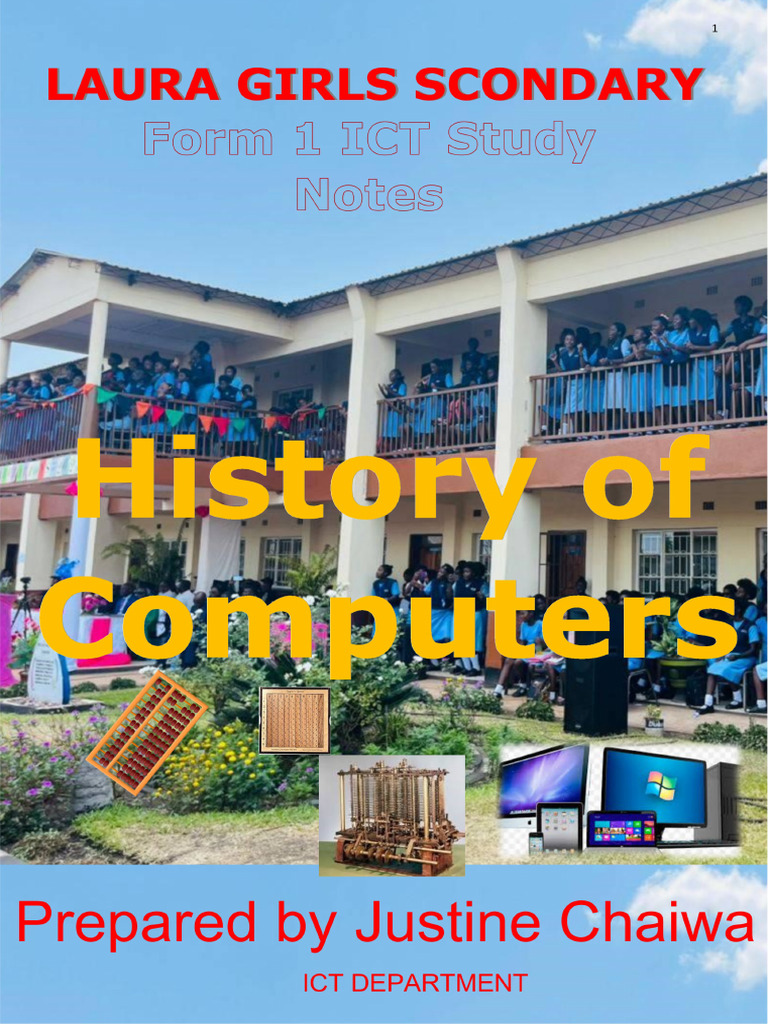 Form 1 ..Ict ,,History of Computers | PDF