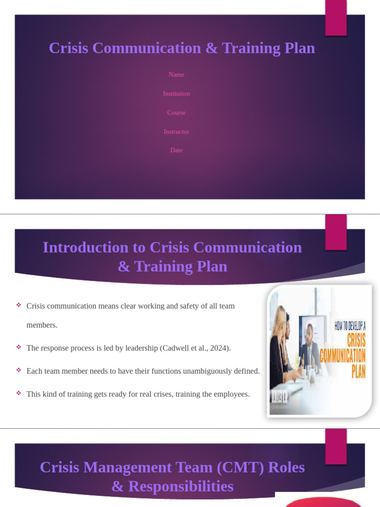 Crisis Communication & Training Plan | PDF | Communication | Crisis ...
