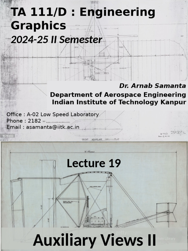 Auxiliary Views in Engineering Graphics | PDF | Euclid | Euclidean Geometry