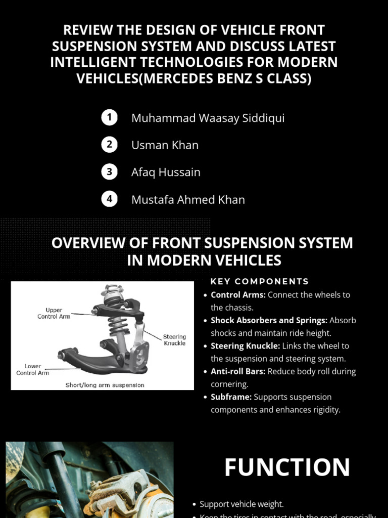 Overview of Front Suspension System in Modern Vehicles | PDF ...