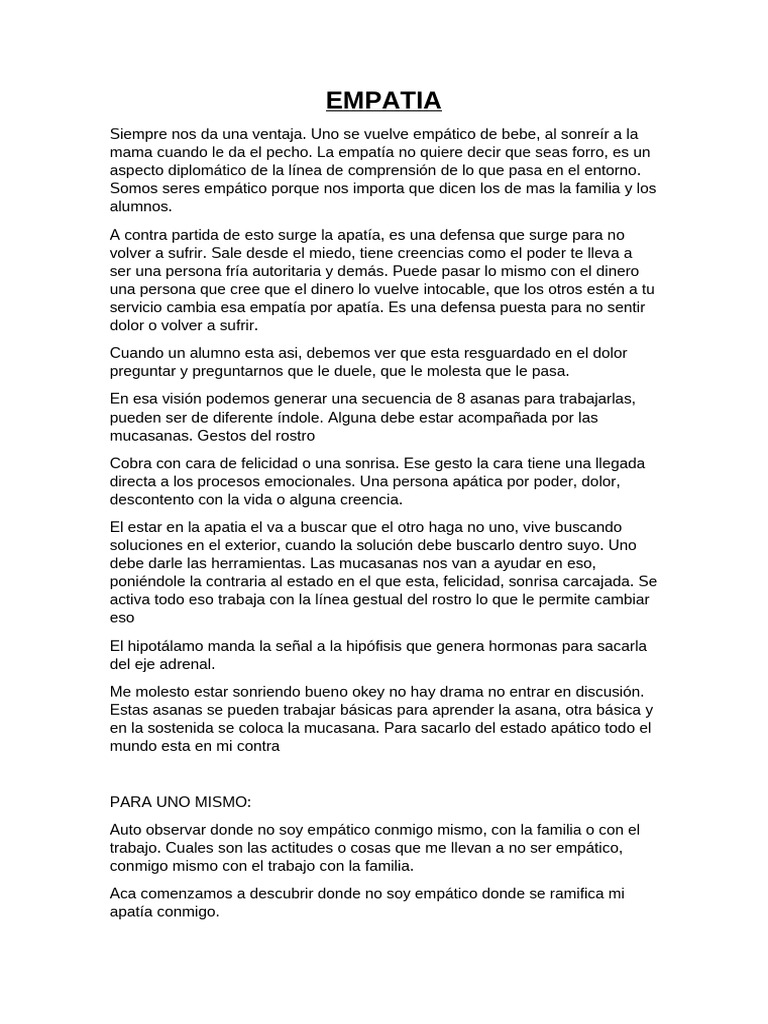 Empatía y Apatía: Claves para Superar | PDF | Empatía | Sicología