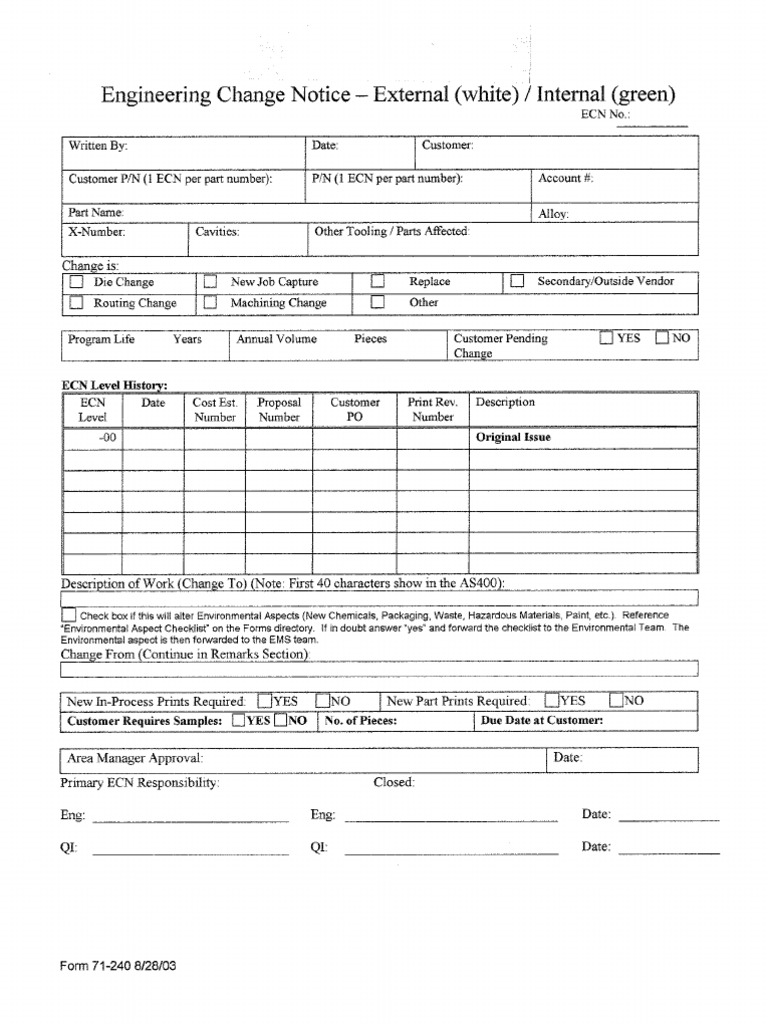 ECN Form | PDF