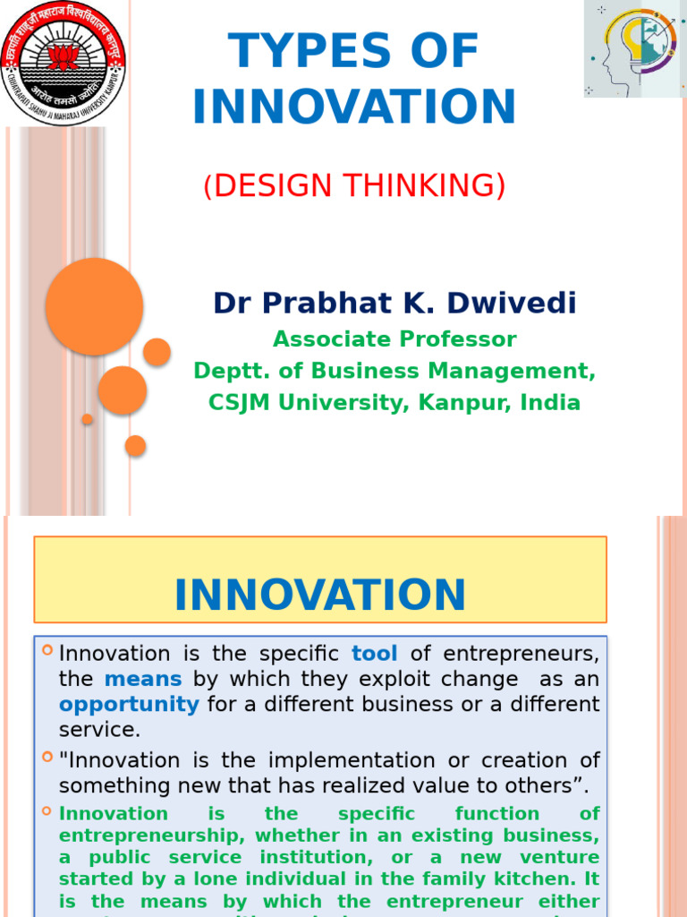 Types of Innovation in Entrepreneurship | PDF | Innovation ...