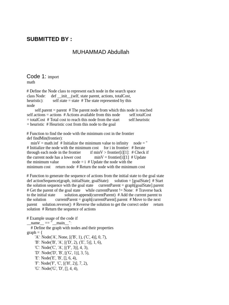 Node-Based Search Algorithms in Python | PDF | Vertex (Graph Theory) | Algorithms And Data ...