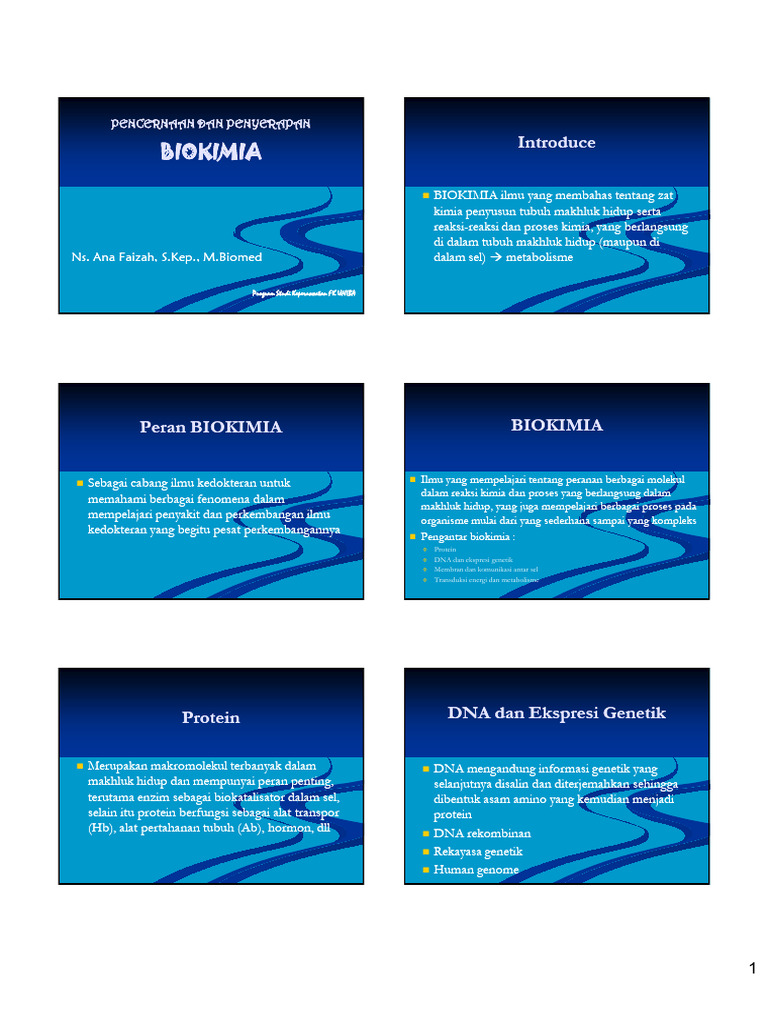 Konsep Dasar Biokimia, Pencernaan, Darah, Enzim Dan Hormon | PDF